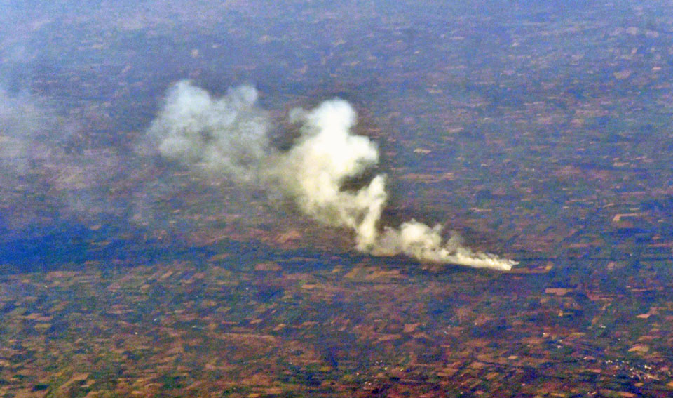 空撮：Nath Sagar Jalashay[Jayakwadi Dam]（インド）